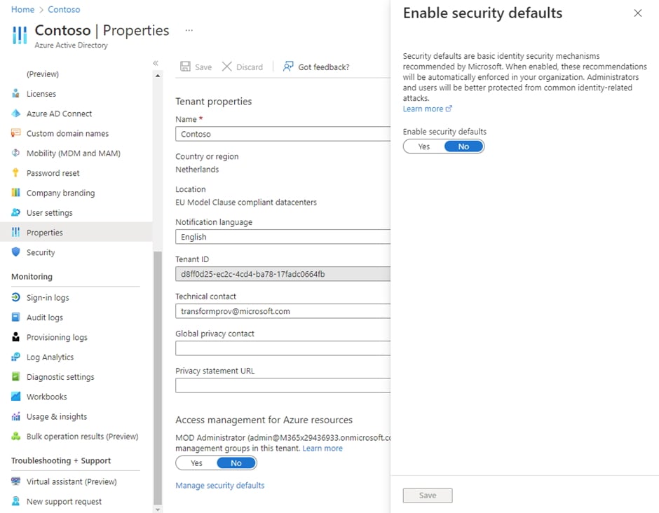 Security Defaults in Azure AD oder Azure AD Conditional Access